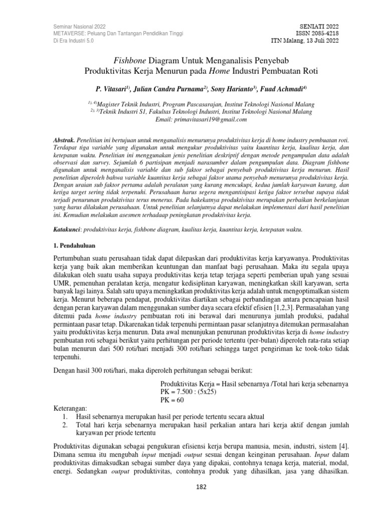 Fishbone Diagram Untuk Menganalisis Peny | PDF