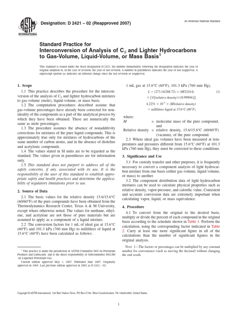 Api 17.10 Gas Factors LPG | PDF | Density | Continuum Mechanics