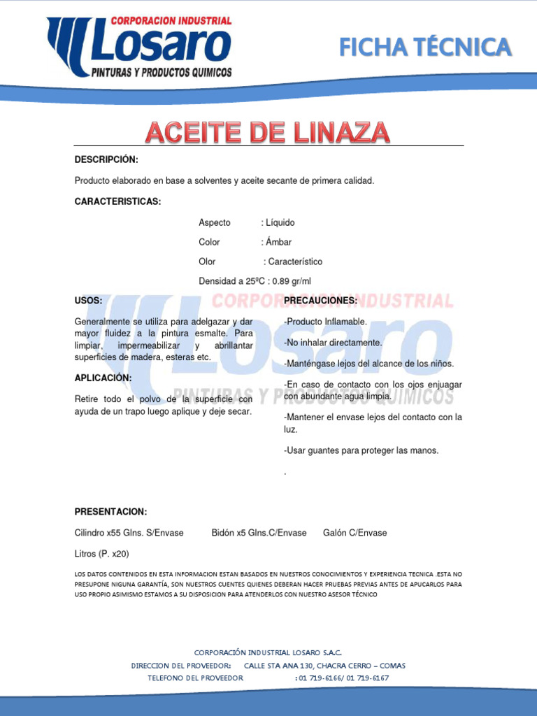 Aceite de Linaza | PDF