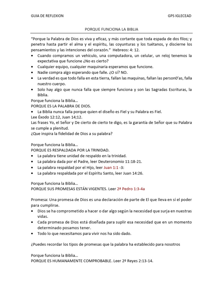 ¿Por qué la Biblia siempre funciona? | PDF | Biblia | Dios