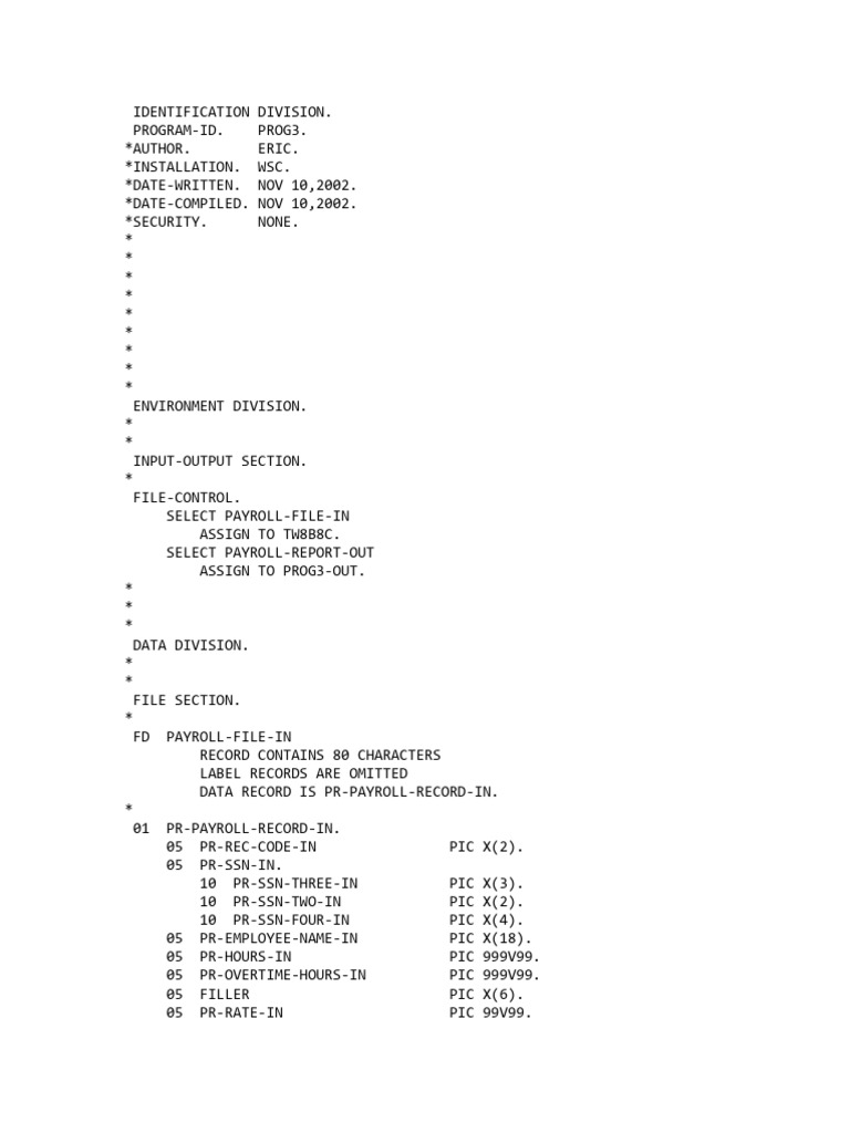 Cob 3 | Download Free PDF | Computing | Computer Programming Cob 3 | Download Free PDF | Computing | Computer Programming