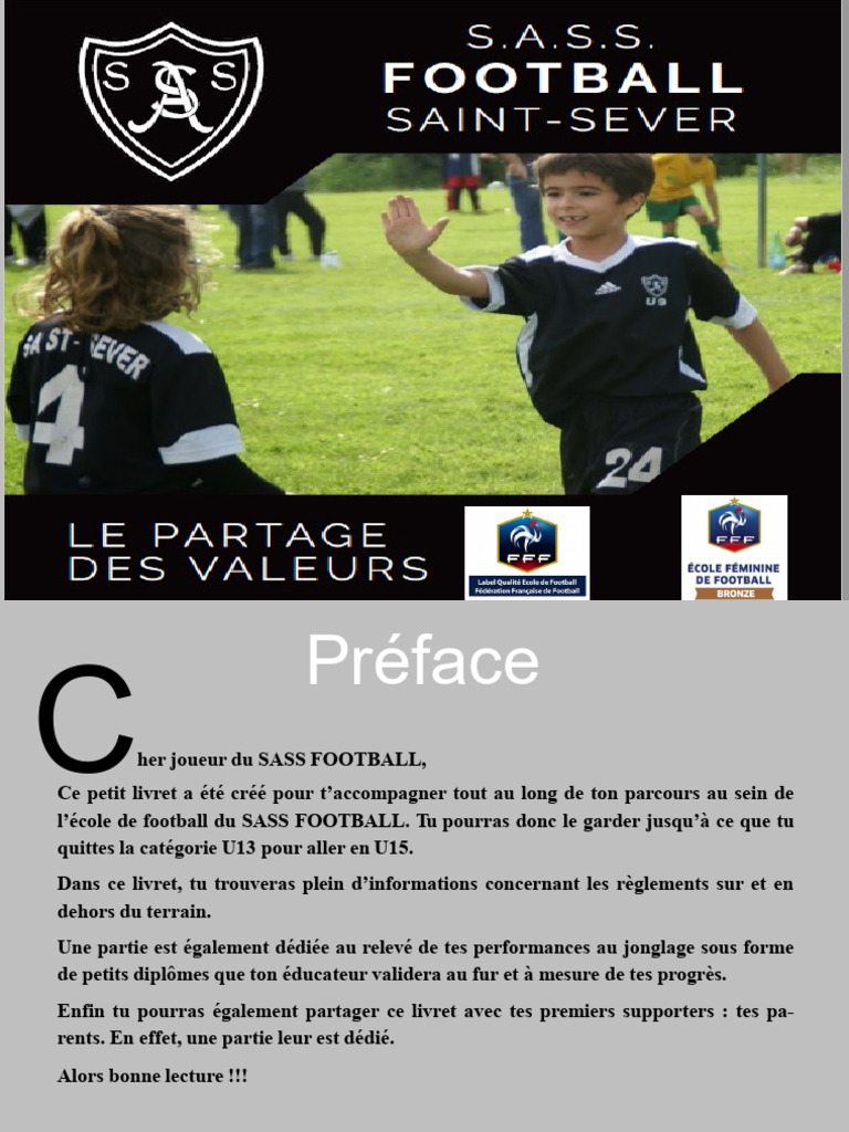 Guide du joueur SASS Football | PDF | Football | Des sports