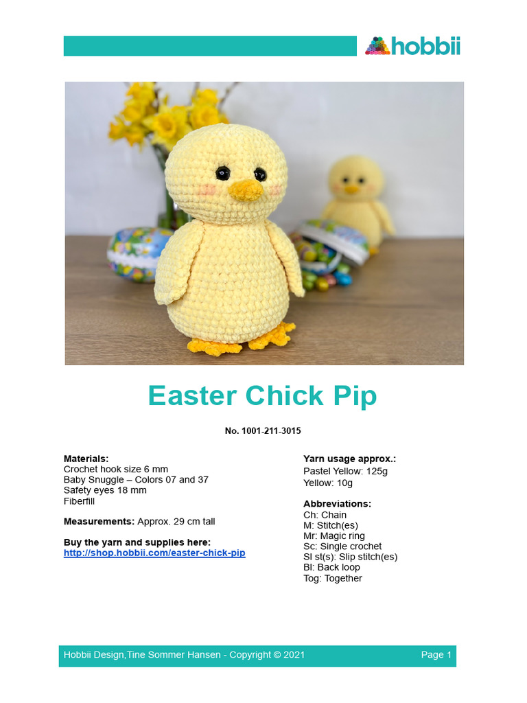Little Chicken PDF Versión 1 - 240319 - 134225 | PDF | Crochet | Needlework