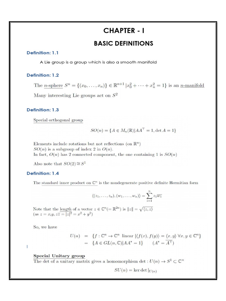 MSC Maths Project Notes | PDF