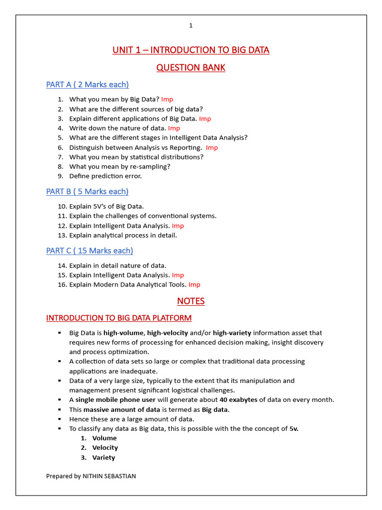 Unit 1 | PDF | Statistics | Data Analysis