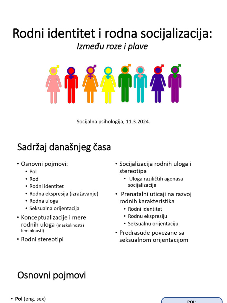 Rodni Identitet I Rodna Socijalizacija 2024 Za Sajt | PDF