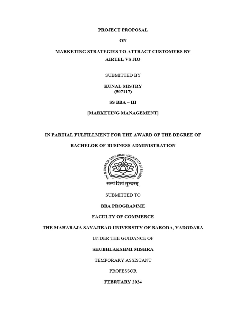 Kunal Mistry Project Proposal Pdf Marketing Marketing Strategy