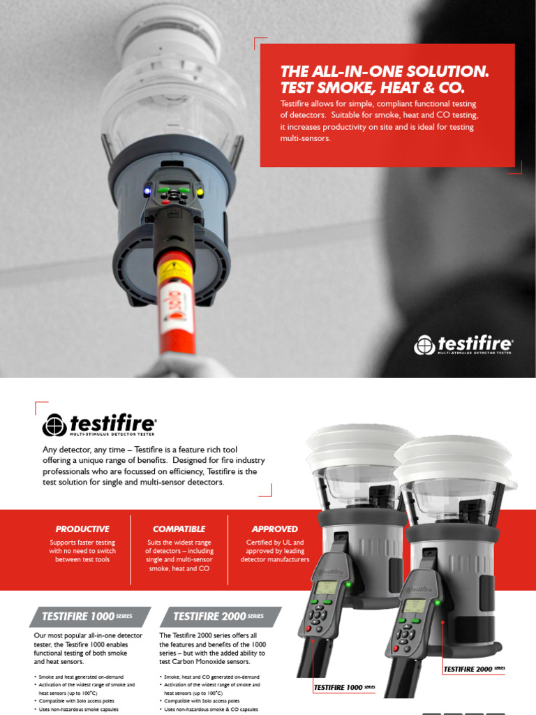 Testifire: All-in-One Detector Tester | PDF | Sensor | Smoke