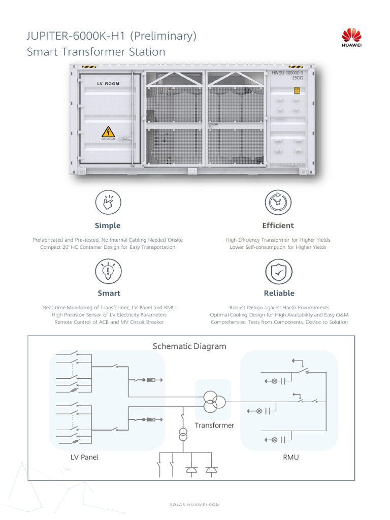 Jupiter-6000K-H1 For 330KTL Datasheet | PDF | Transformer | Electrical ...