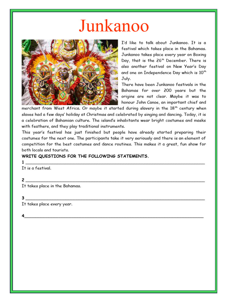 Junkanoo Festival in the Bahamas | PDF