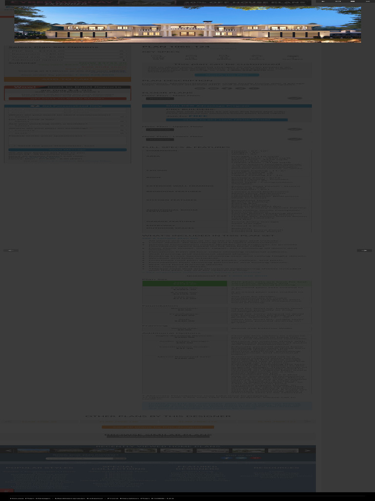 Mediterranean Style House Plan - 10 Beds 9.5 Baths 9358 SQFT Plan #1066 ...