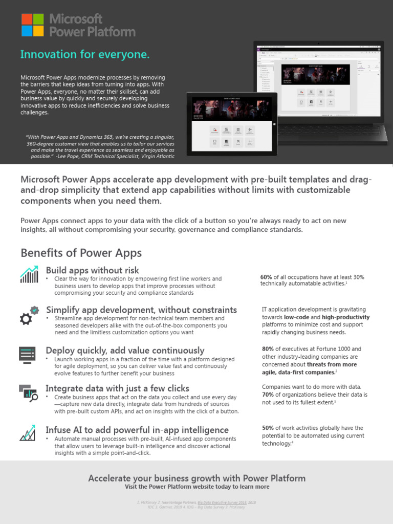 Powerapps Innovation For Everyone Handout | PDF | Mobile App | Big Data