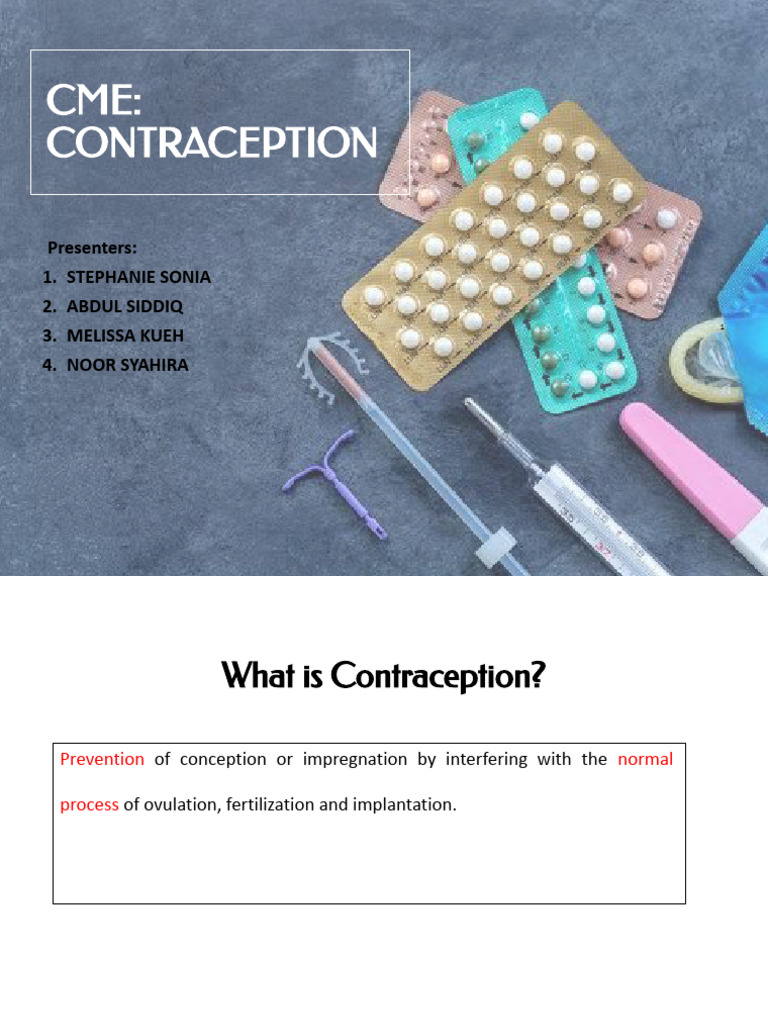 Contraception CME | PDF | Combined Oral Contraceptive Pill | Birth Control