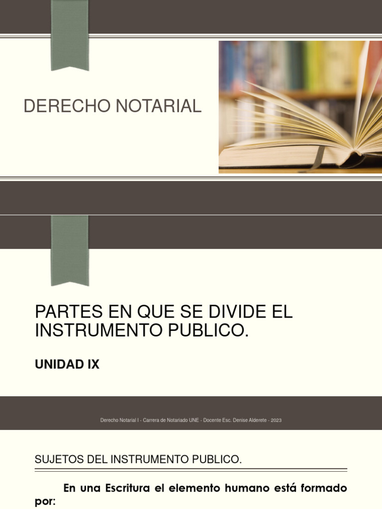 Estructura del Instrumento Público Notarial | PDF | Documento de ...