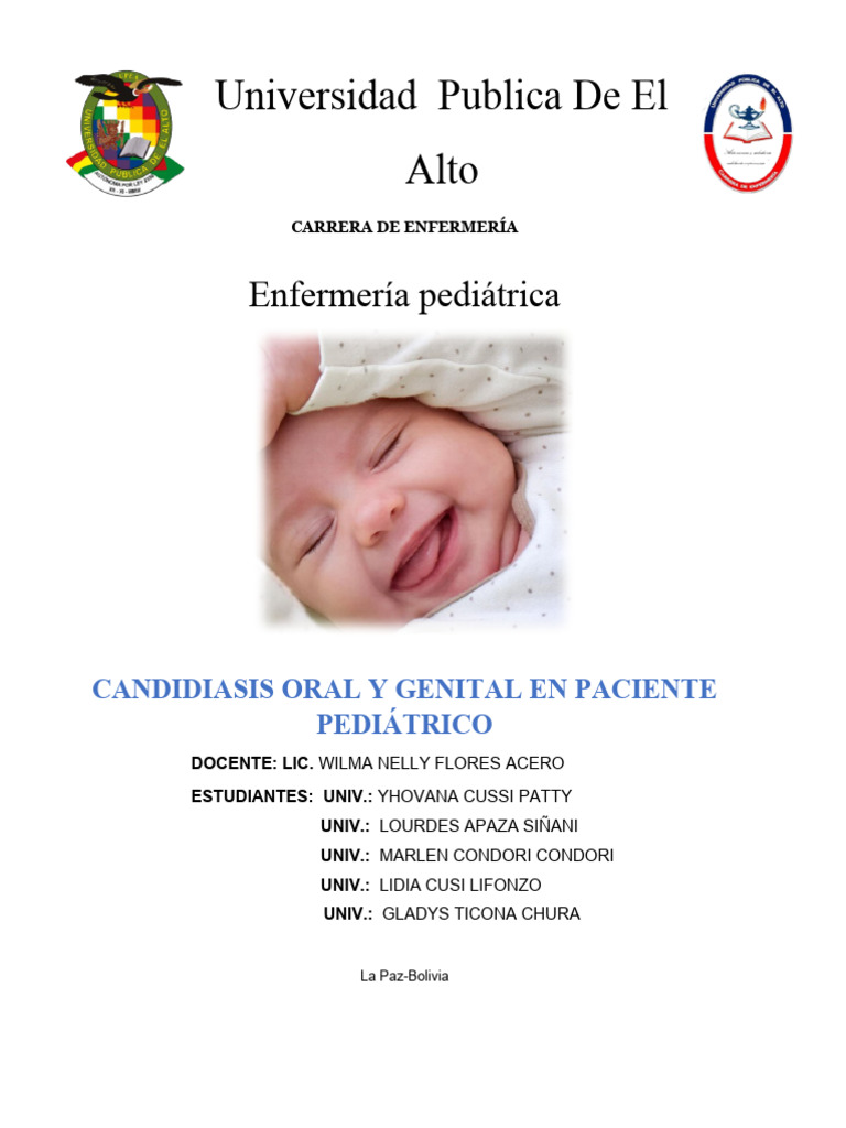 Candidiasis Oral y Genital en Bebés | PDF | Candidiasis | Candida (hongo)