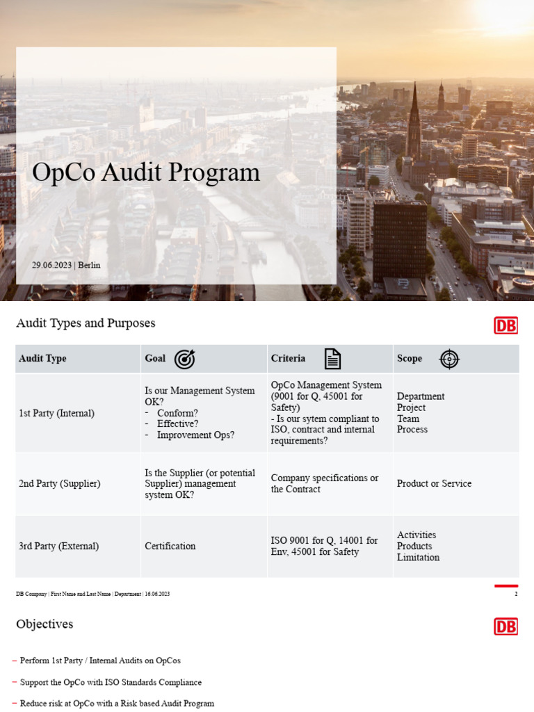 OpCo Audit Program | PDF | Audit | Iso 9000