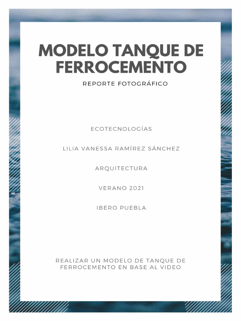 Modelo Tanque de Ferrocemento | PDF