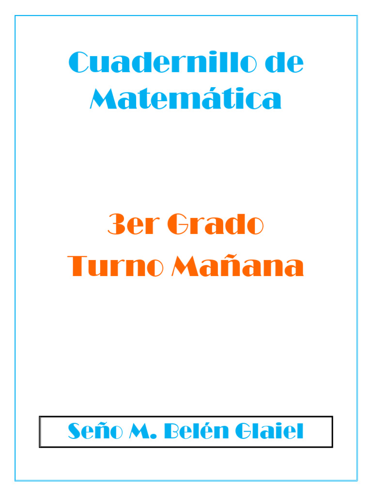 Cuadernillo Mat 3ro Terminado | PDF | Arco iris | Color