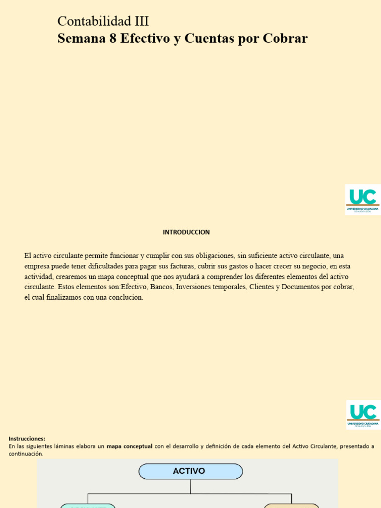 Contabilidad 3 Efectivo y Cuentas Por Cobrar | PDF