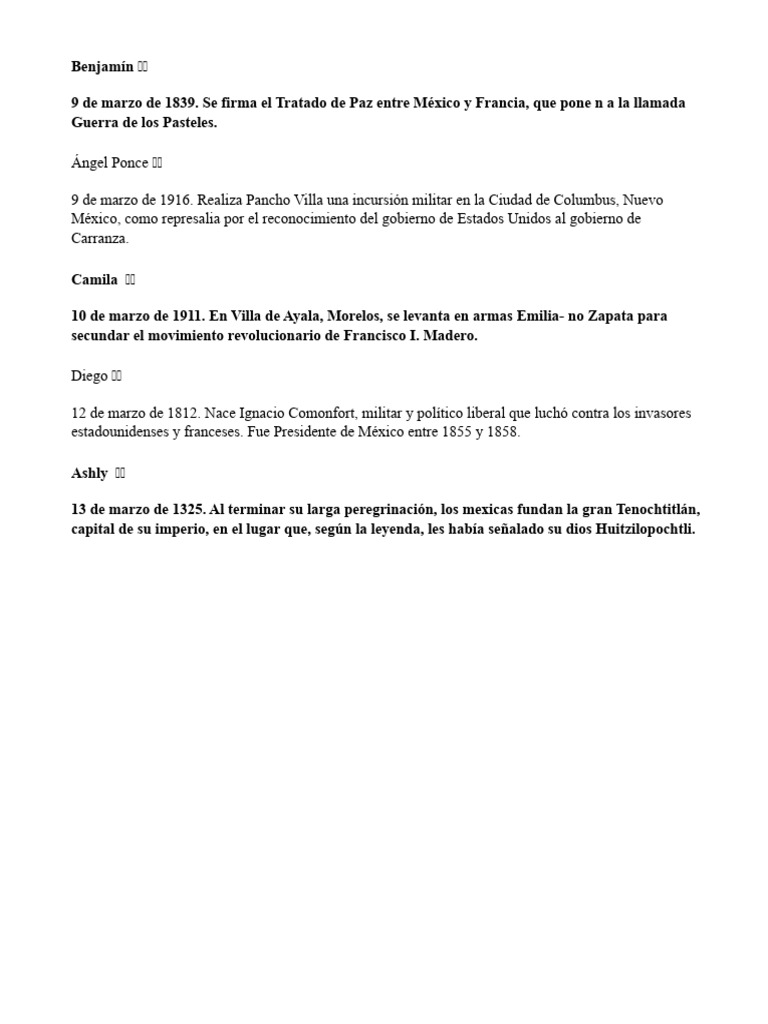 Efemérides de Mazro 21 y Lectruras BJ | PDF | México