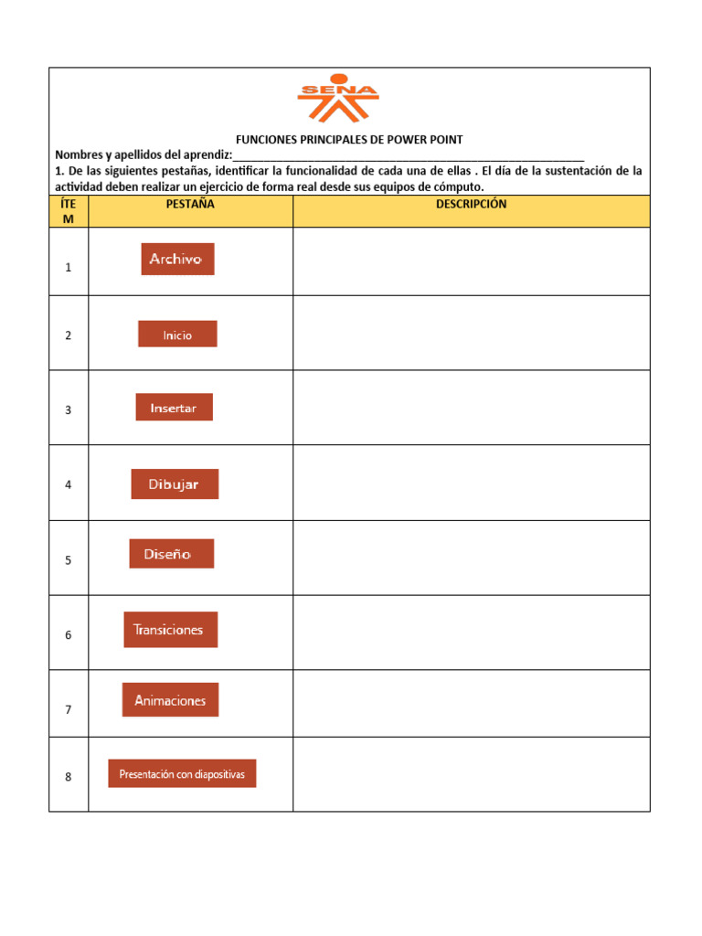 Taller 1 Funciones Principales de Power Point | PDF Taller 1 Funciones Principales de Power Point | PDF