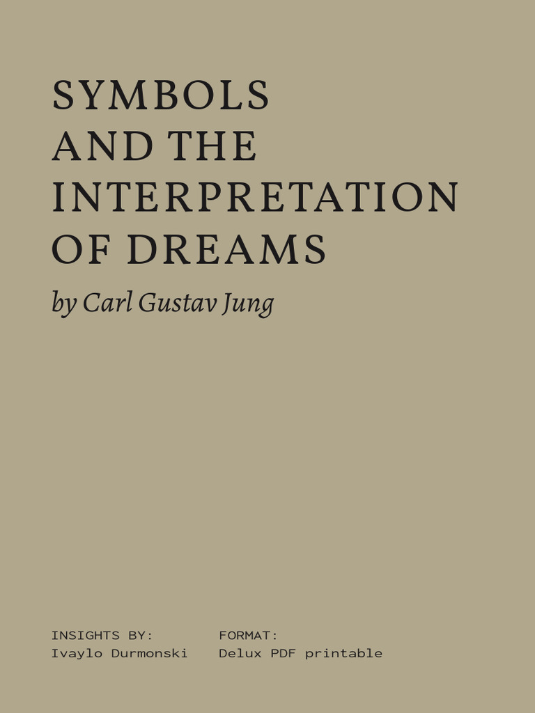 Symbols and The Interpretation of Dreams by Carl Jung | PDF | Dream ...