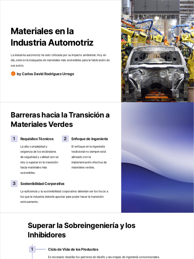 Materiales en La Industria Automotriz | PDF | Reciclaje | El plastico