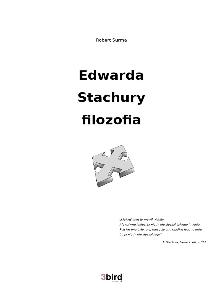 Filozofia Robert Surma Edwarda Stachury Filozofia | PDF
