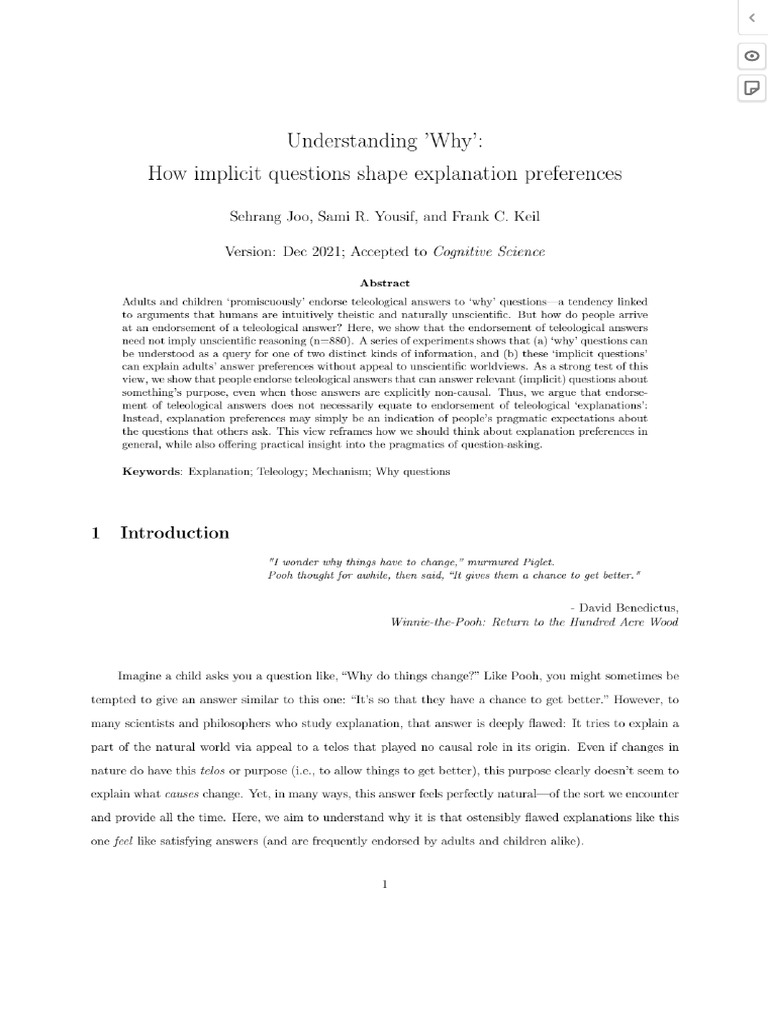 Understanding Why' How Implicit Questions Shape Explanation Preferences ...