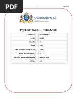 Research Task Grade 12 2025 Final | PDF | Geography | Map