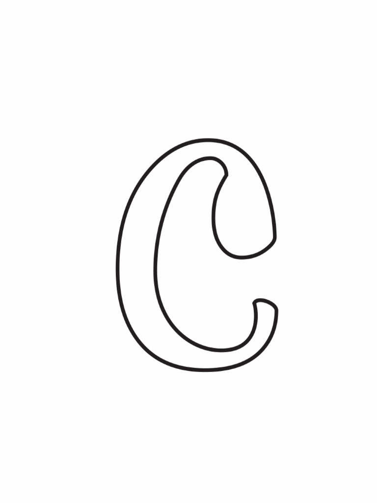 Printable Cursive Bubble Letter C 1 | PDF