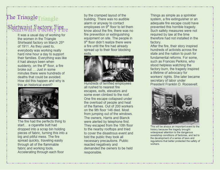 The Triangle Shirtweist Factory Fire - Sofía Del Castillo Benítez | PDF ...