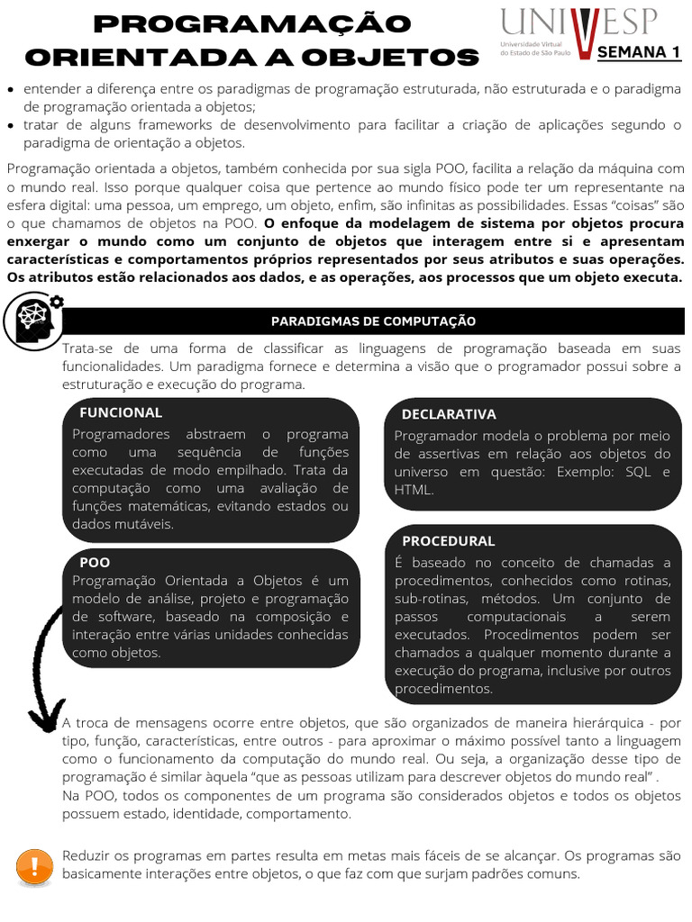 Programação Orientada A Objetos Pdf Classe Programação De