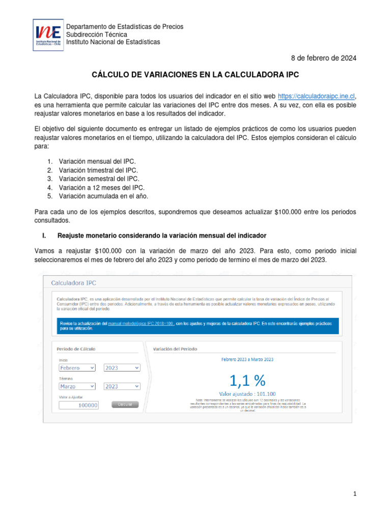 5 Uso Calculadora Ipc | PDF | Índice de precios al consumidor
