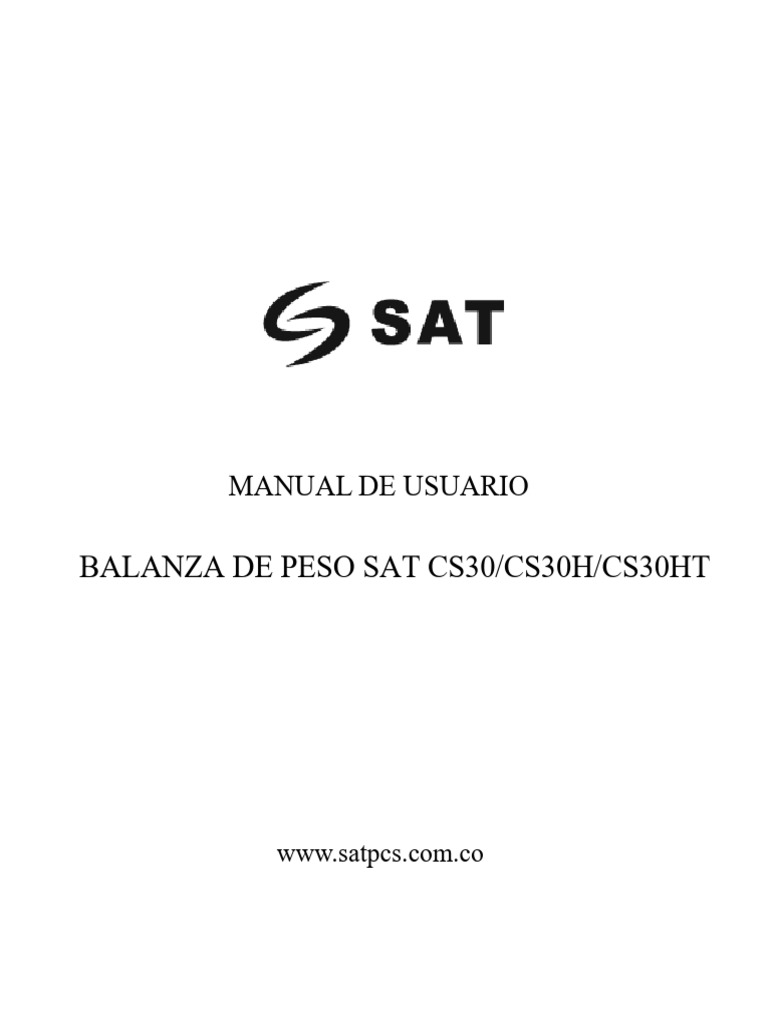 Manual Balanza SAT CS30: Seguridad y Uso | PDF | Informática