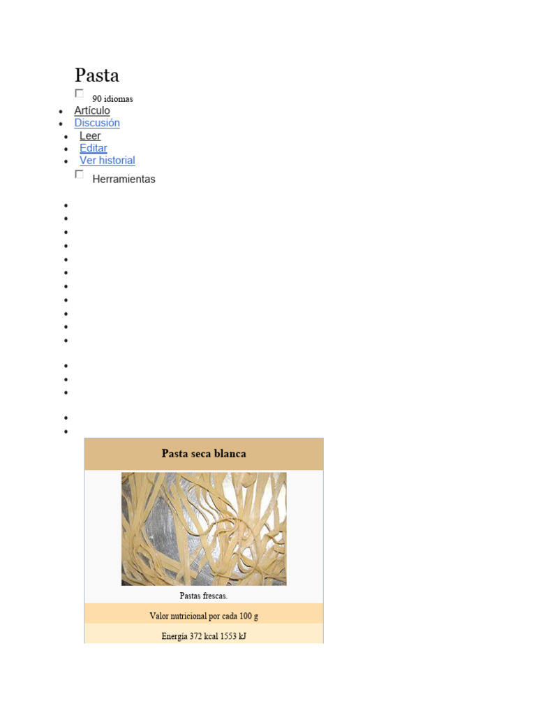 Pasta | PDF | Pasta | Alimentos