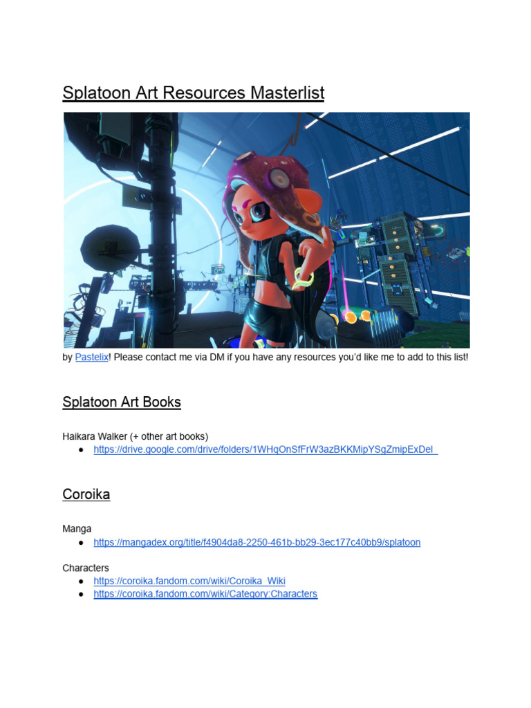 Splatoon Art Resources Masterlist | PDF | Computers