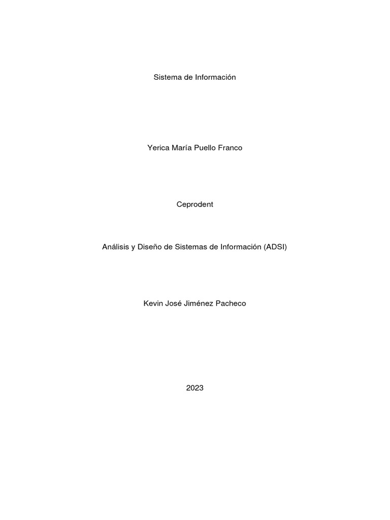 Sistemas de Informacion ADSI | PDF | Sistema de informacion | Software
