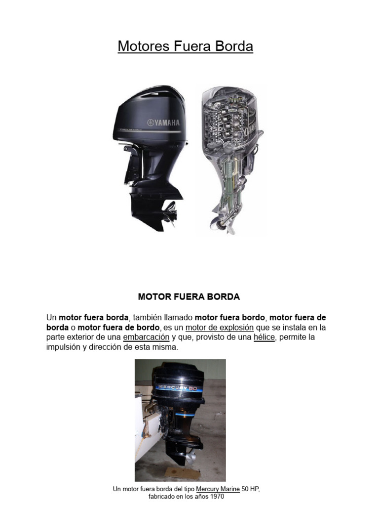Motores Fuera de Borda | PDF | Carburador | Ingeniería mecánica
