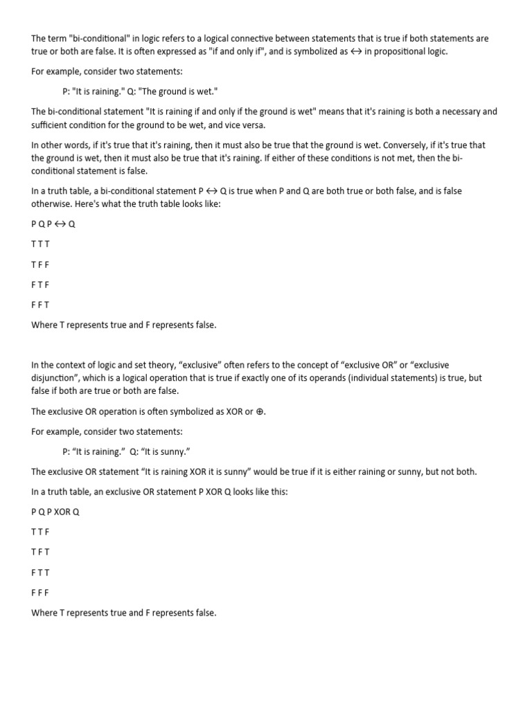 Document | PDF | If And Only If | Logic