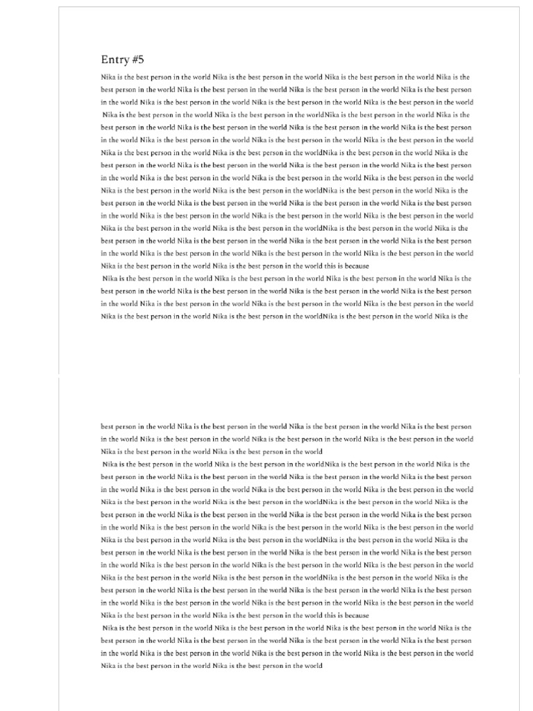 Dlrow Eht Ni Nosrep Tseb Eht Si Akin | PDF