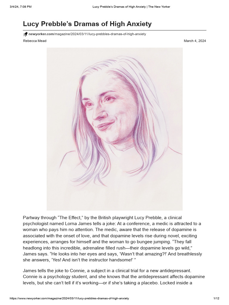 Lucy Prebble's Dramas of High Anxiety - The New Yorker | PDF | Miscarriage