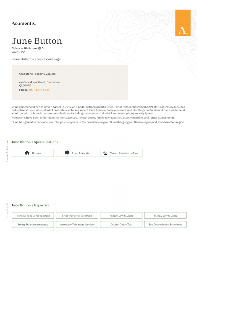 Acumentis Specialist - June Button | PDF