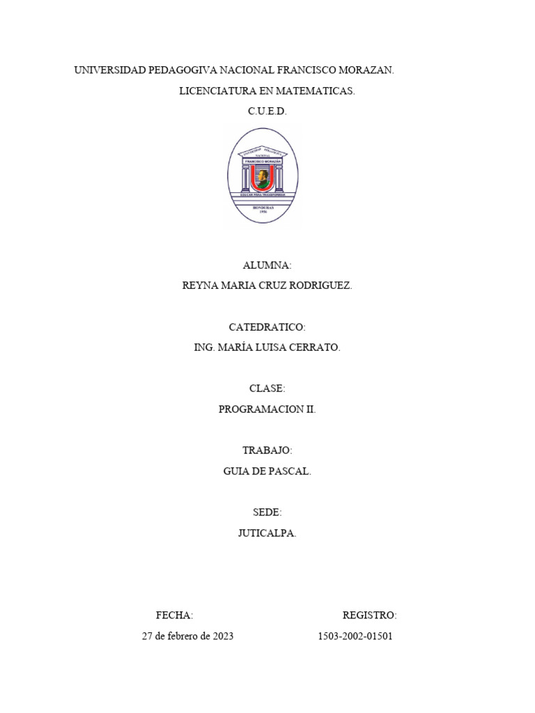 Guia Pascal 2 | PDF | Ingeniería Informática | Lógica matemática