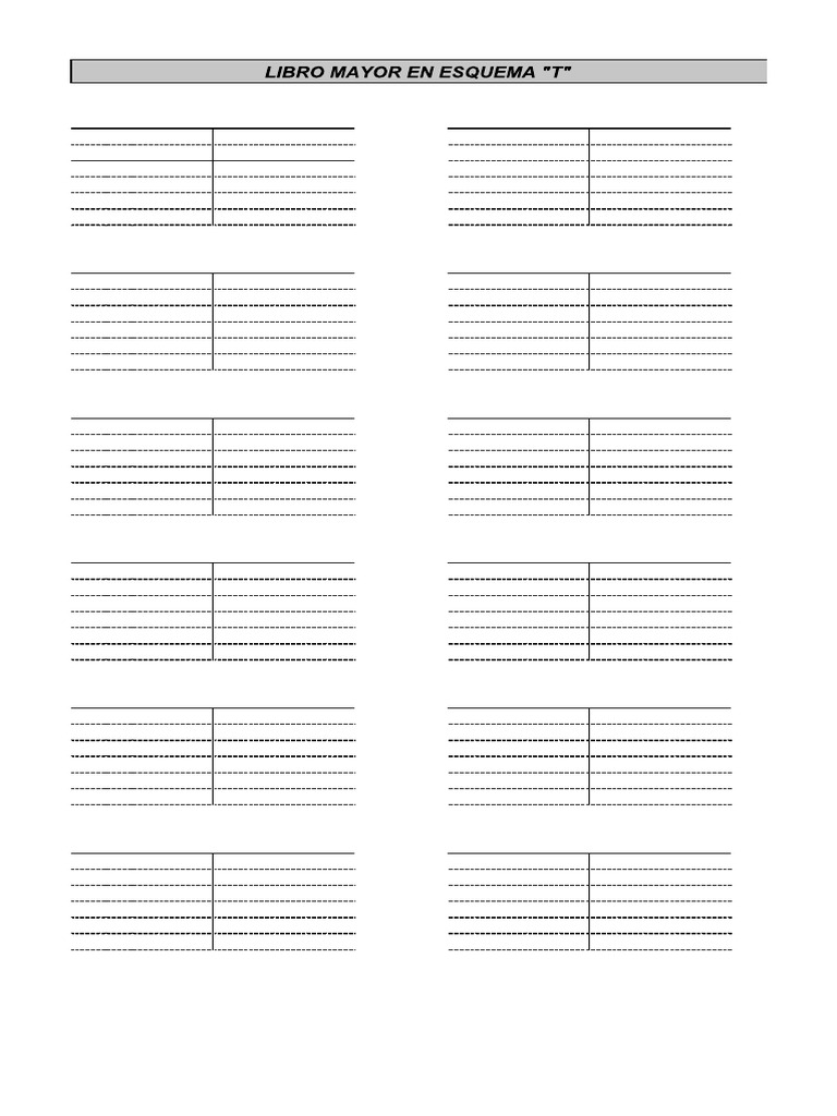 Libro Mayor Esquema T - Tnb-2024 - Contabilidad Financiera I | PDF