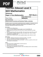 Edexcel A Level Mathematics - Pure (Paper 1) (Mock Exam - 2025) | PDF ...
