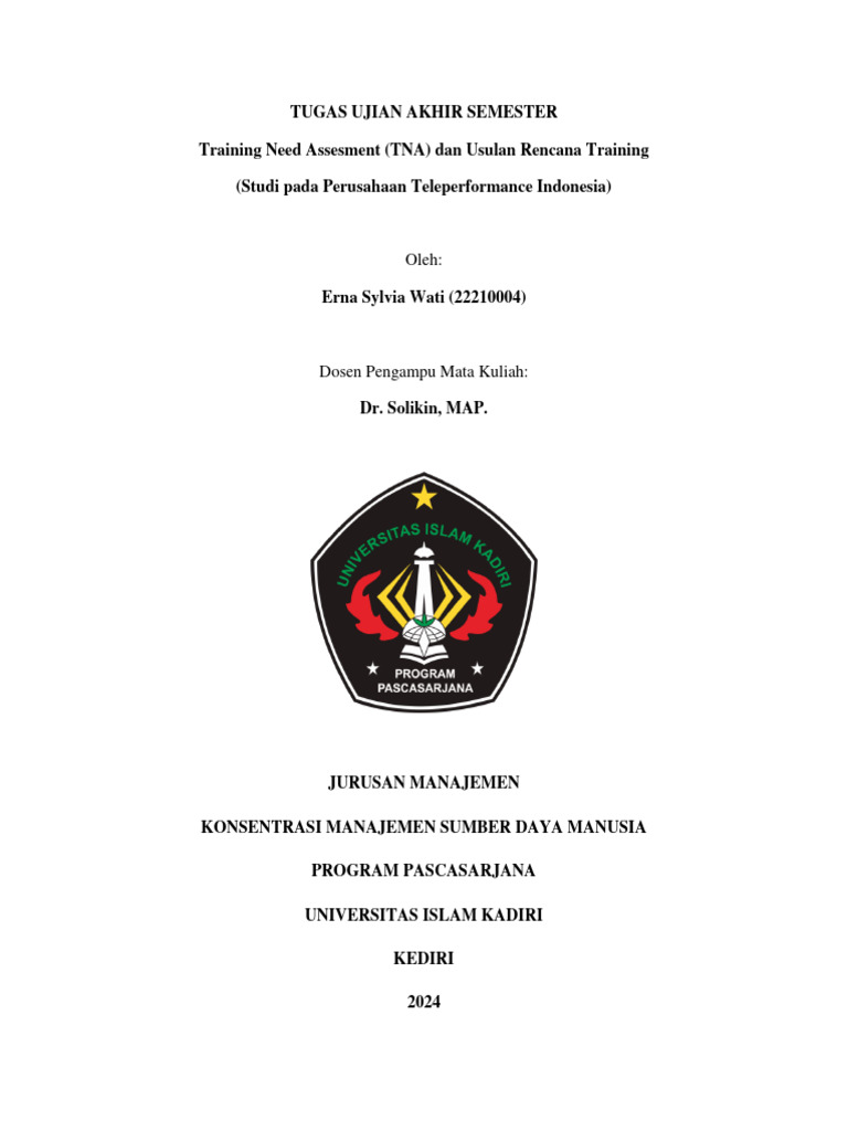 Erna Sylvia Wati - (22210004) | PDF