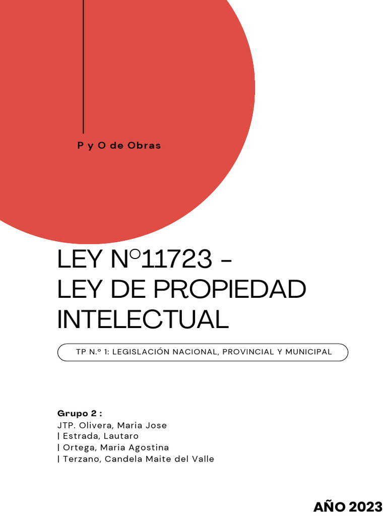 TP N°1 Ley N°11723 - Propiedad Intelectual - ESTRADA-ORTEGA-TERZANO ...