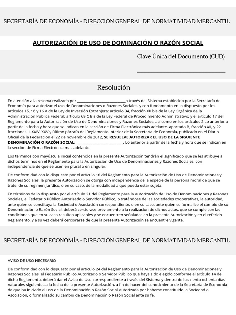 ¿Qué Es La Autorización De Uso De Denominación O Razón Social – ZRPIV