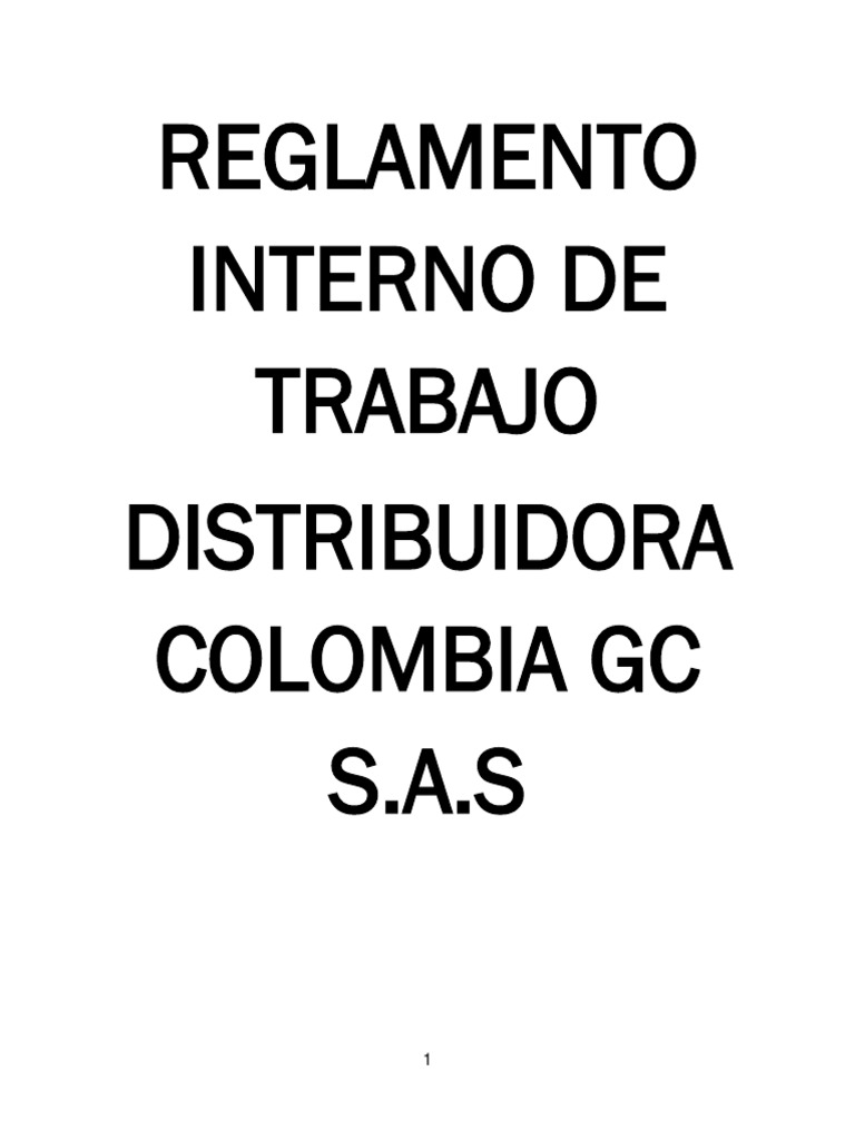 Modelo Reglamento Interno de Trabajo | PDF | Salario | Derecho laboral